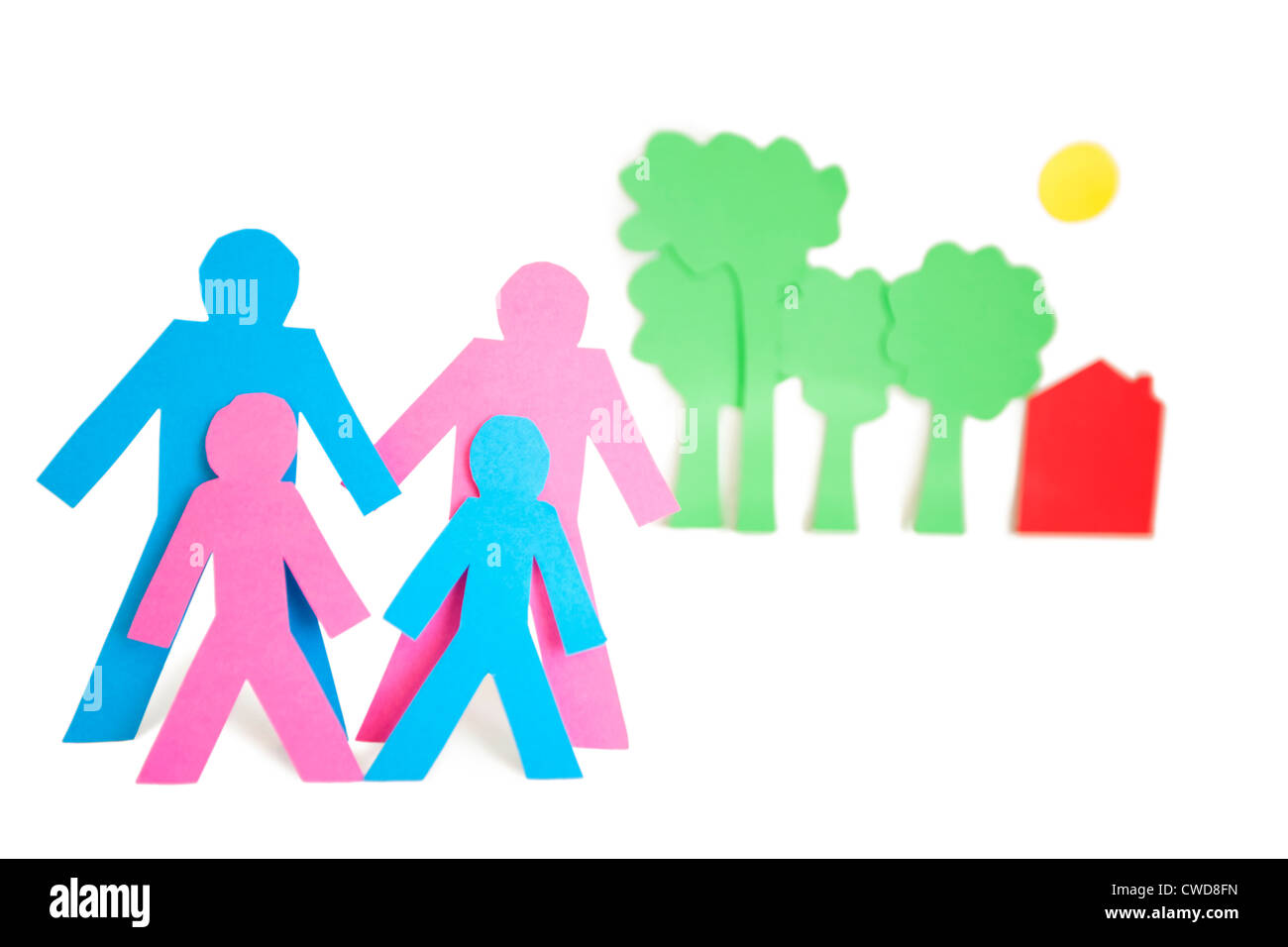 Cut out family paper Cut Out Stock Images & Pictures - Alamy