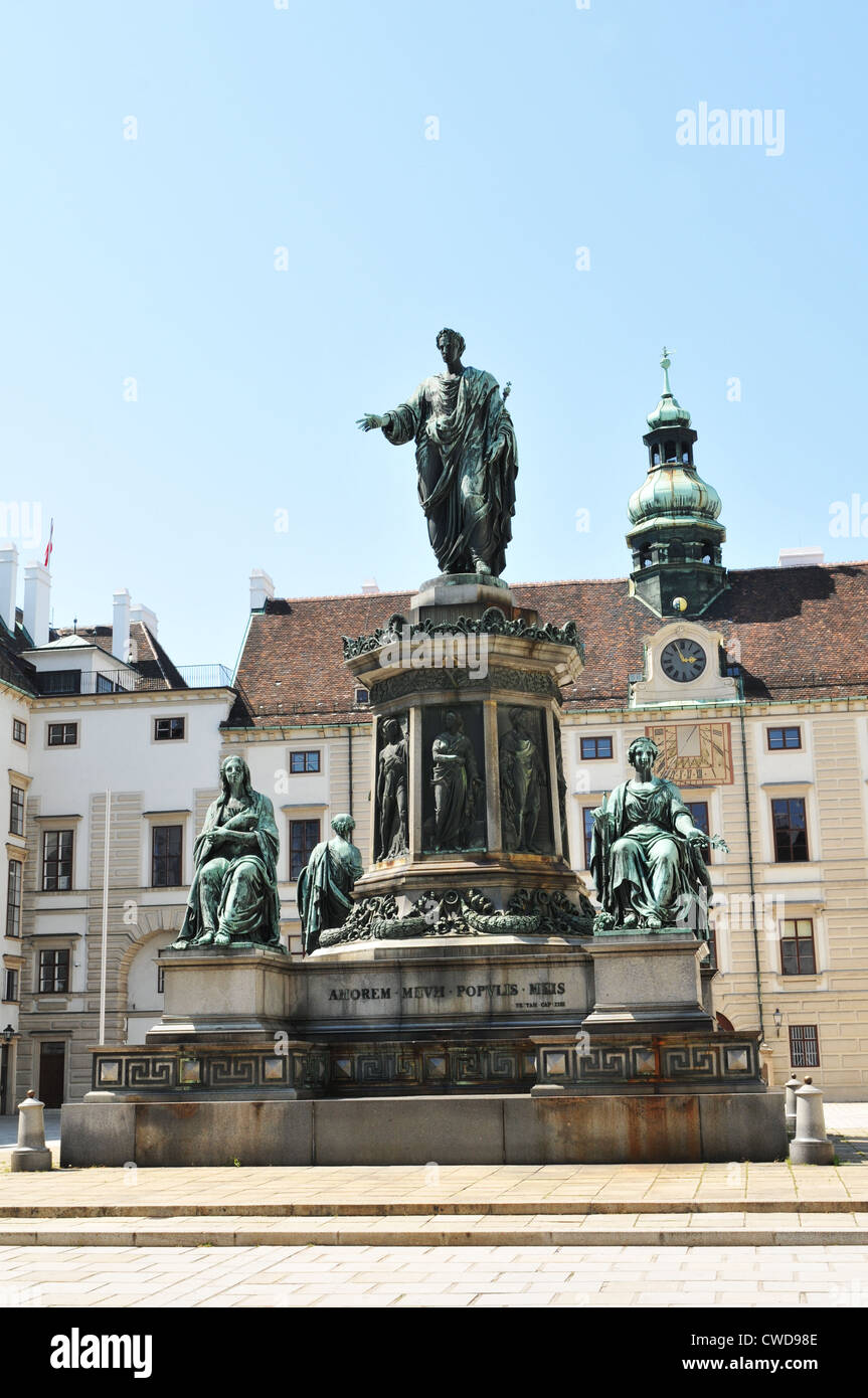 Architectural detail of Hofburg imperial palace in the historical ...