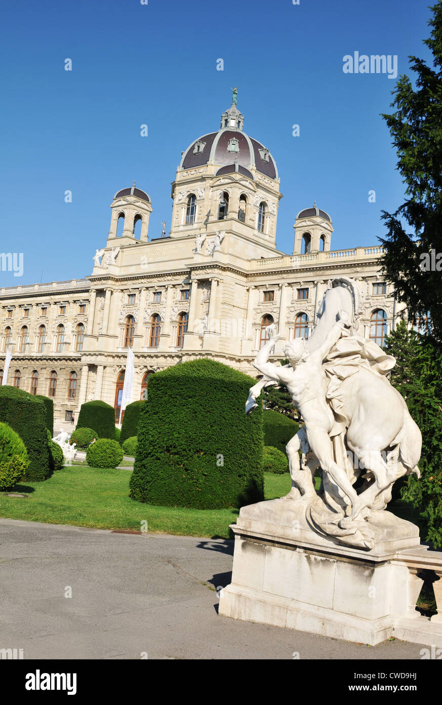 Architectural panorama of the Museum of History of Art in Vienna ...