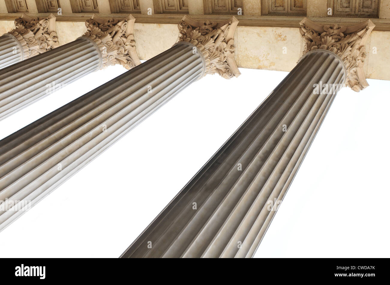 Columns isolated against white background Stock Photo - Alamy