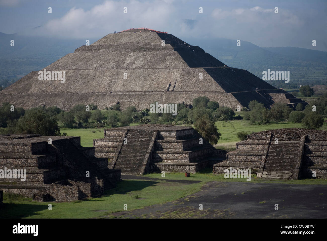 A view of the the Pyramid of the Sun from the Pyramid of the Moon in ...