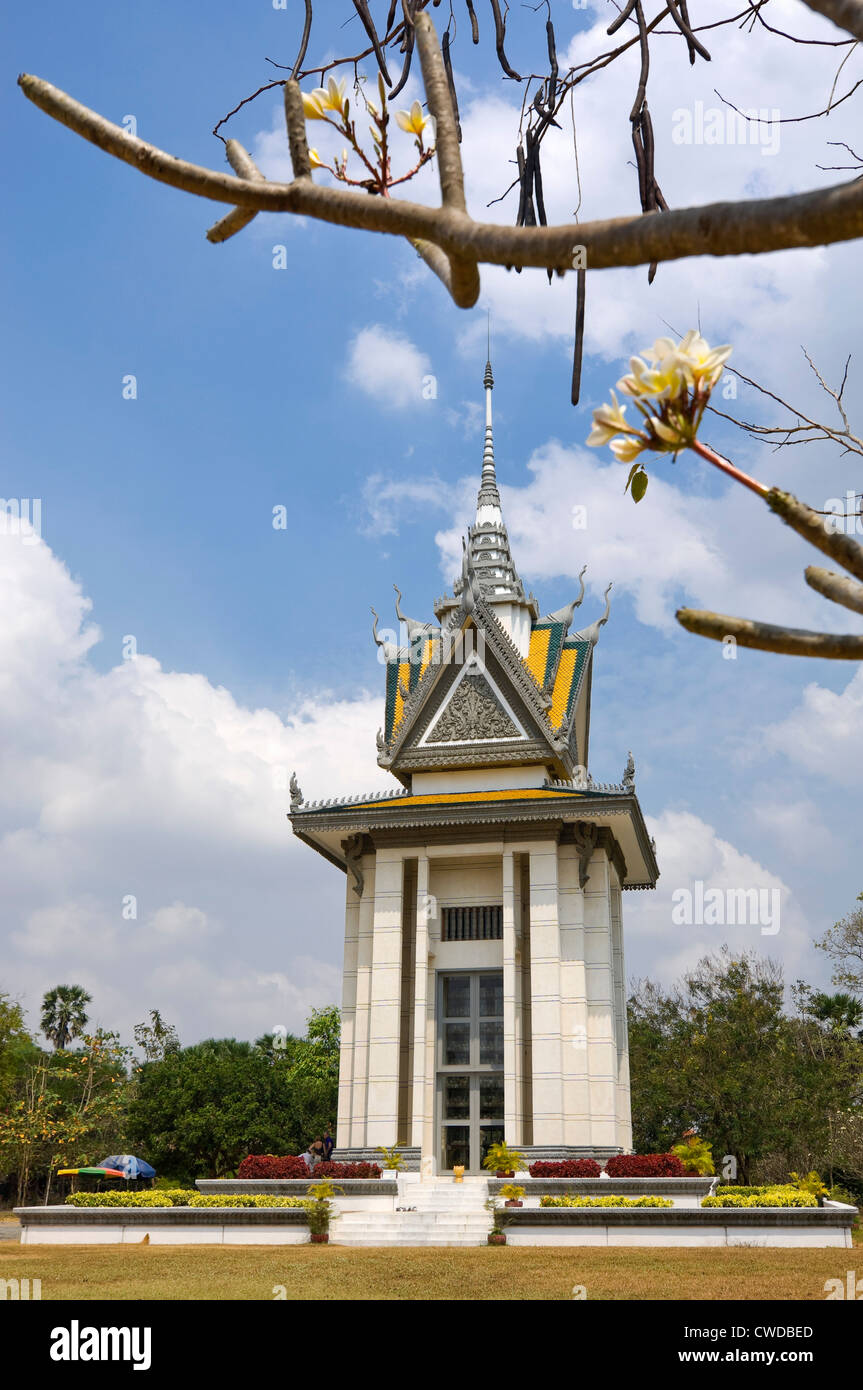 Vertical wide angle view of Choeung Ek, the Killing Fields memorial ...