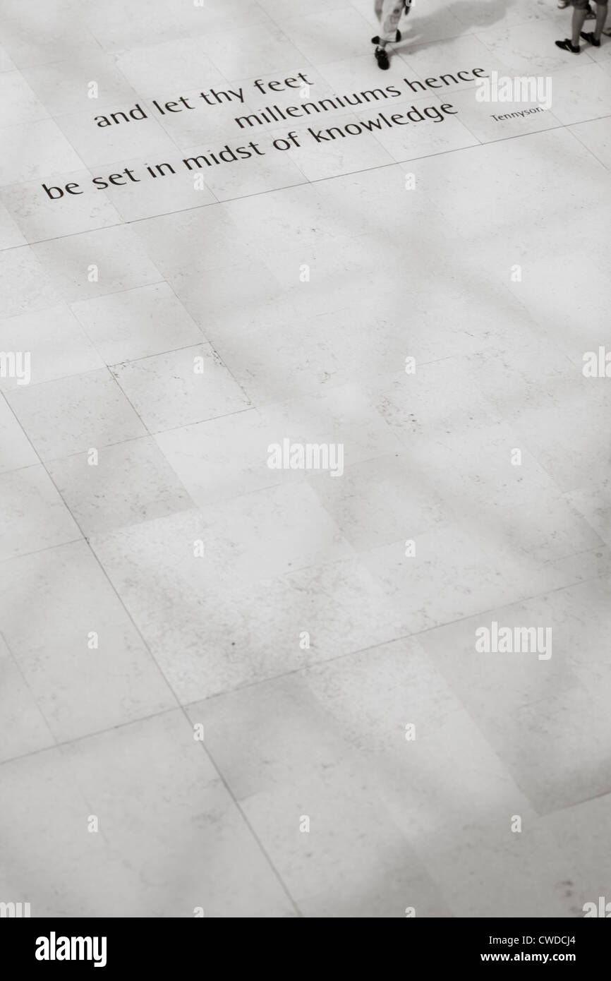 Inspirational quote at the British Museum Stock Photo - Alamy