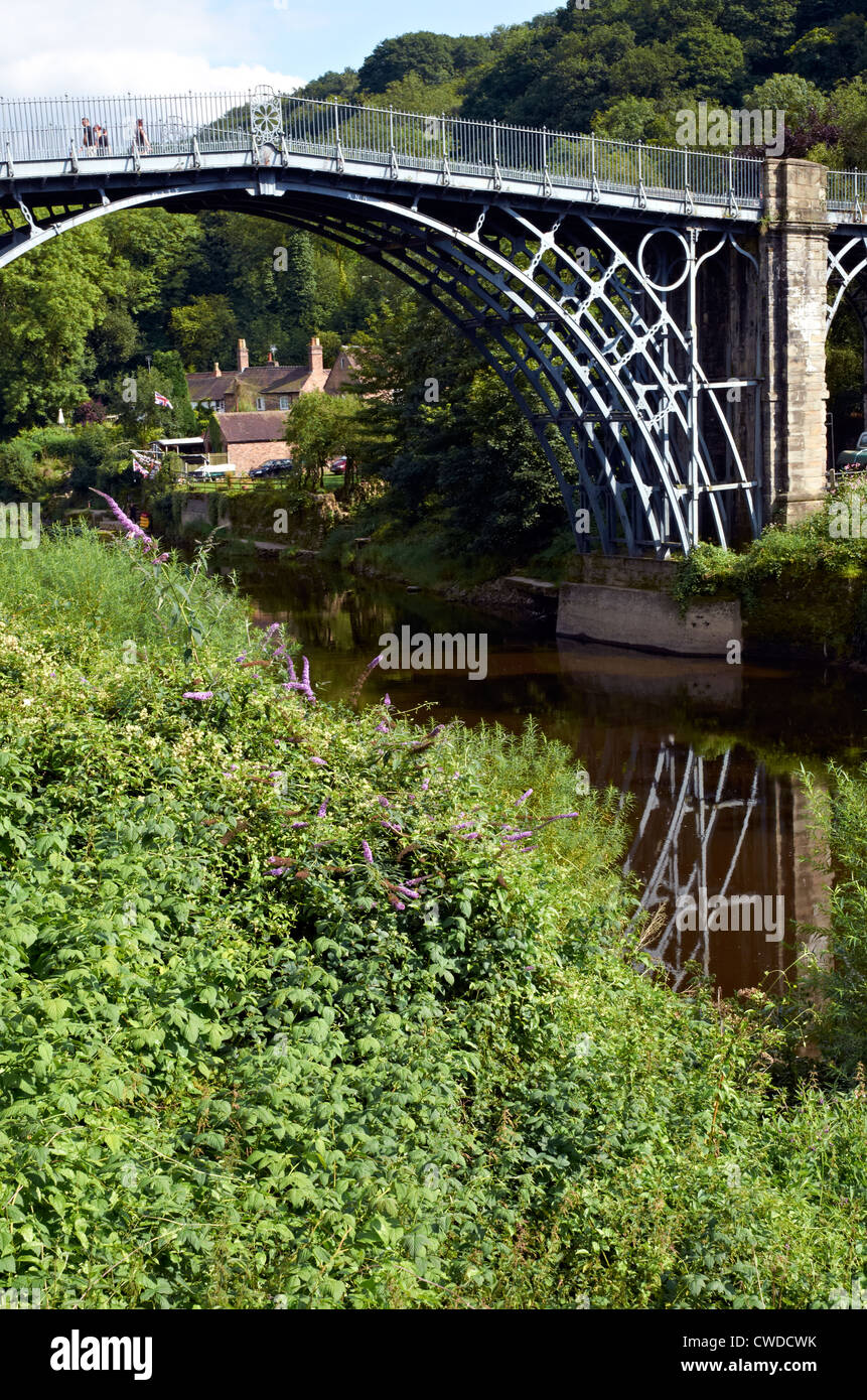 The famous iron bridge at Ironbridge, near Telford, Shropshire, England ...