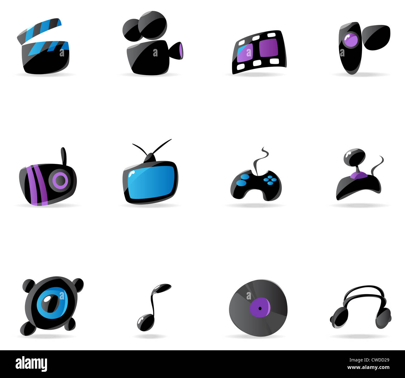 Tv game icons hi-res stock photography and images - Alamy