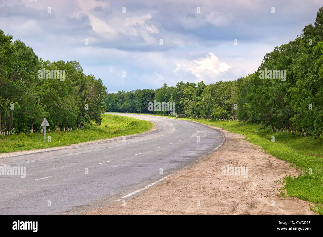 Landscape with automobile road Stock Photo - Alamy