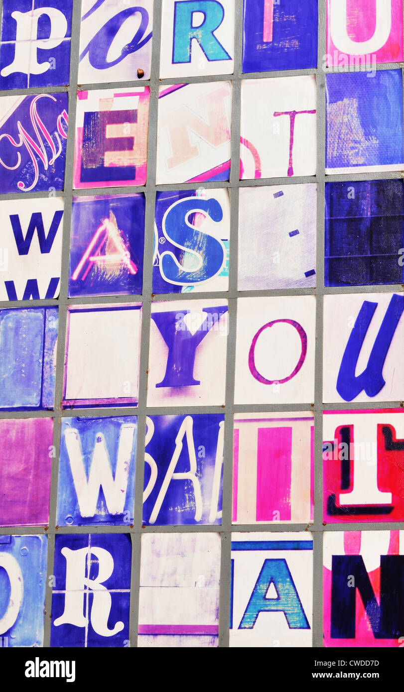 Abstract colorful letters collage suitable as background Stock Photo ...