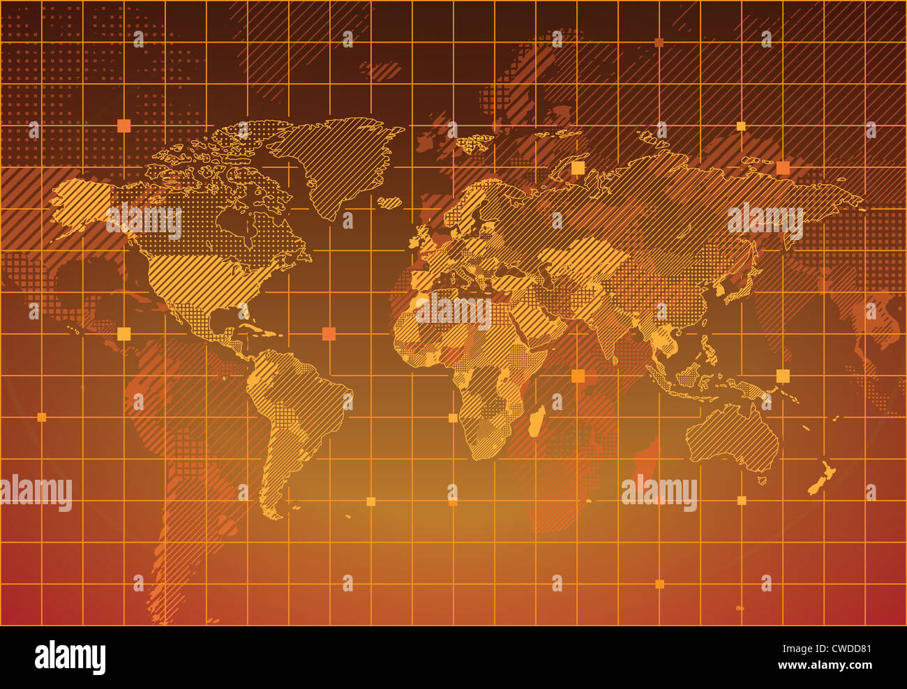 World map with textured countries Stock Photo - Alamy