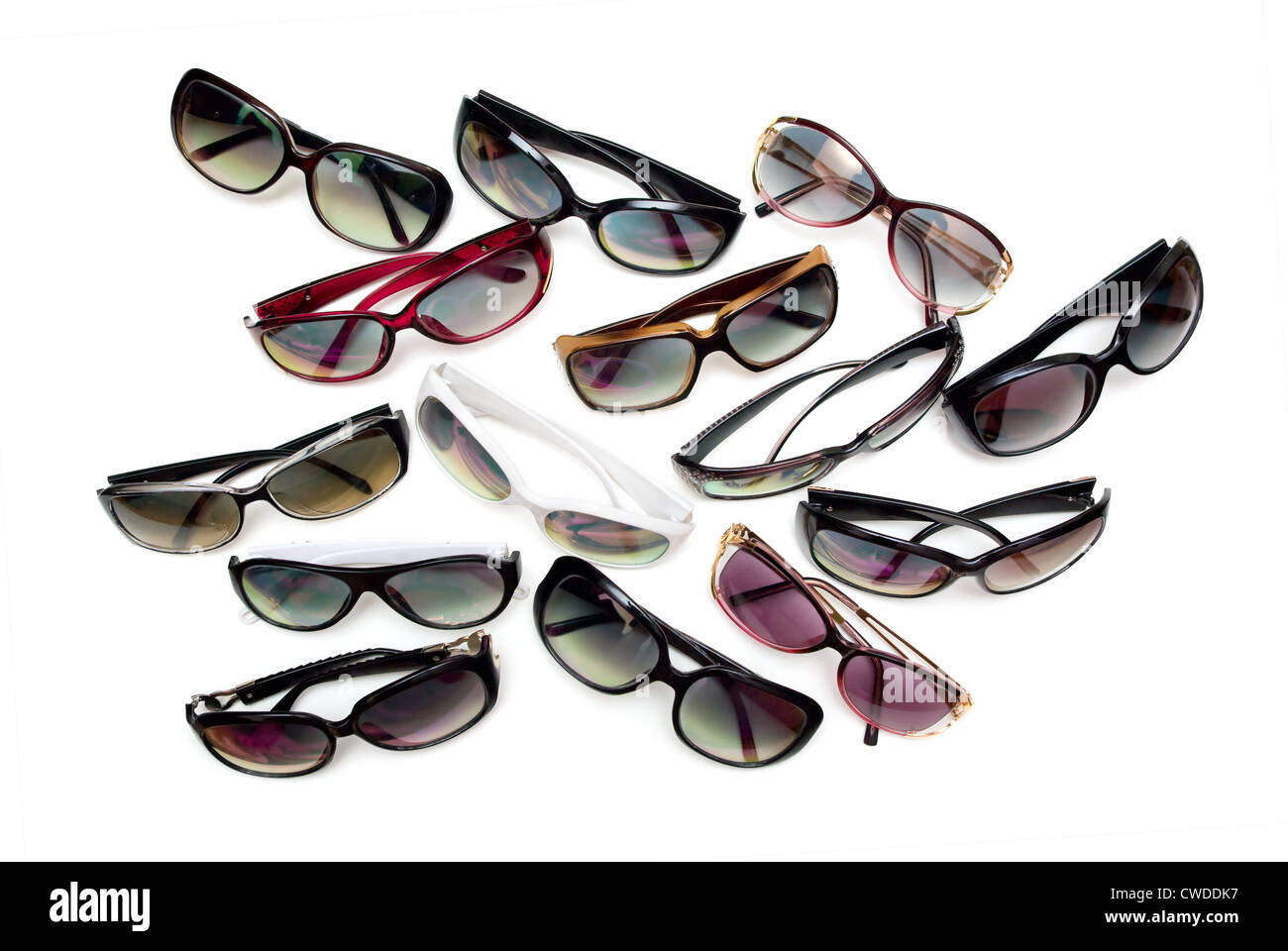 Collection of modern sunglasses Stock Photo - Alamy