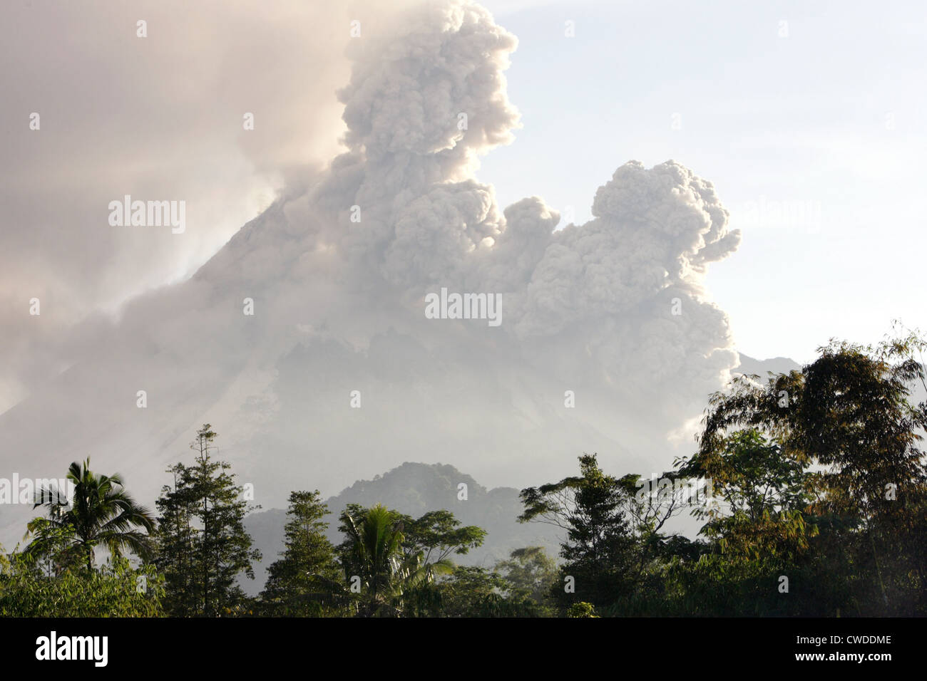 Indonesia, active volcano Mount Merapi on Java Stock Photo - Alamy