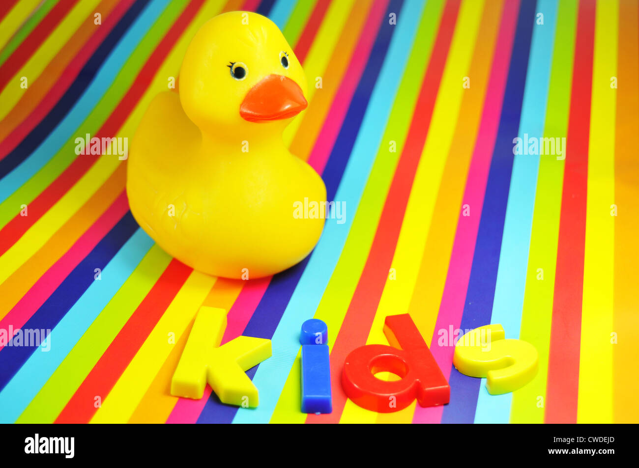 Colorful Rubber Ducks Background