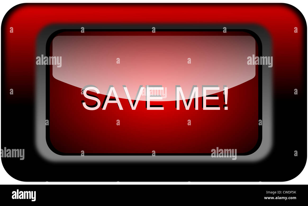 Save Me Vector Button Stock Photo - Alamy