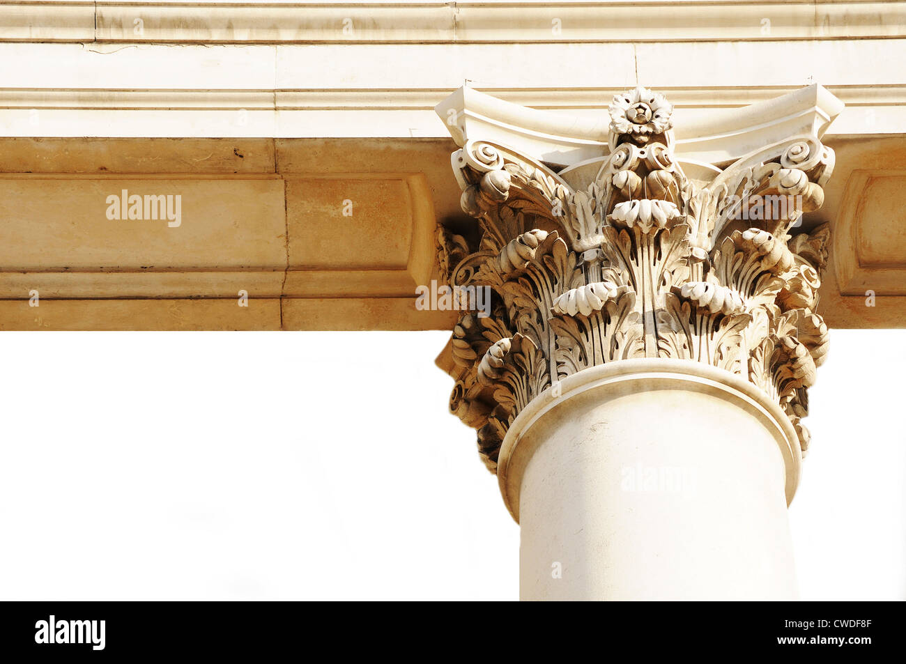 Beautiful Greek column isolated on white background Stock Photo - Alamy