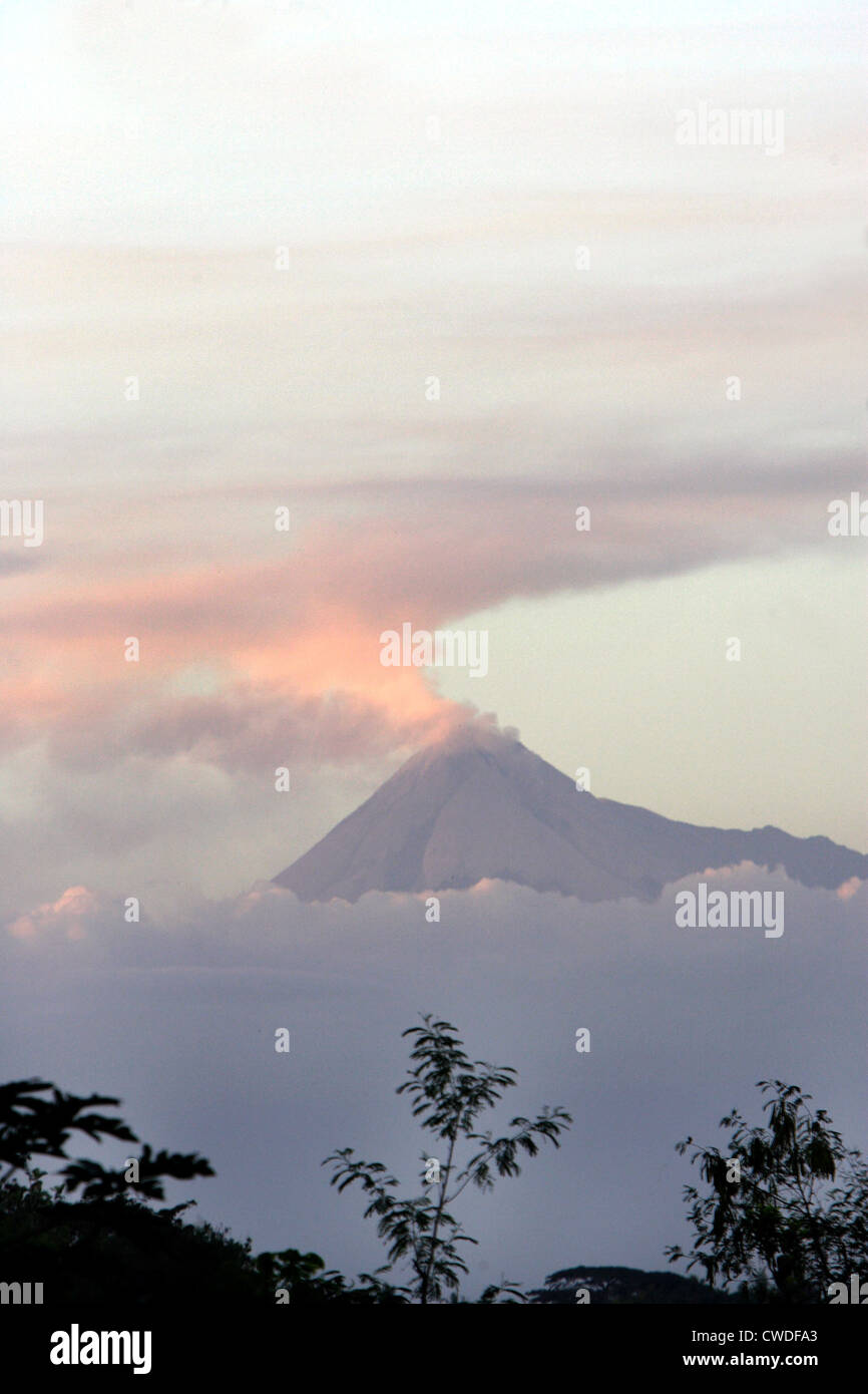 Indonesia, active volcano Mount Merapi on Java Stock Photo - Alamy