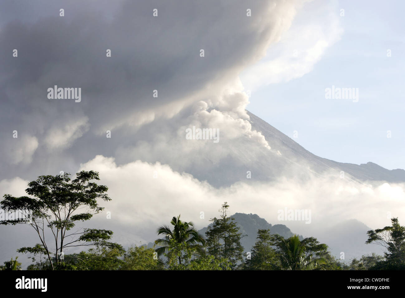 Indonesia, active volcano Mount Merapi on Java Stock Photo - Alamy