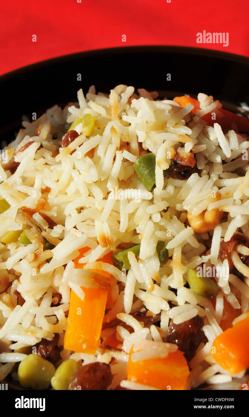 Close up of an indian rice dish Stock Photo - Alamy
