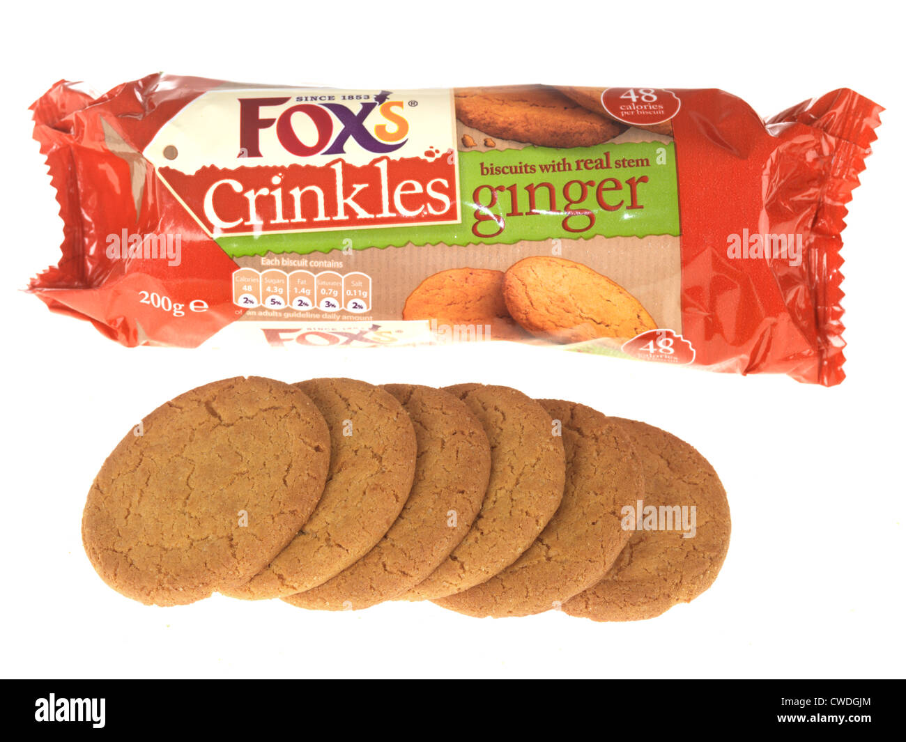 Fox's Crinckles Ginger Biscuits Stock Photo - Alamy