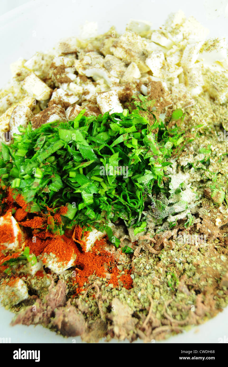 Various food ingredients assortment Stock Photo - Alamy