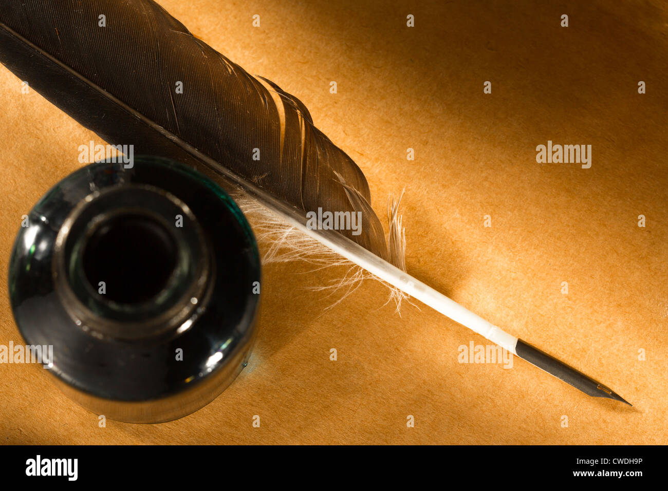 Black feather glass hi-res stock photography and images - Alamy