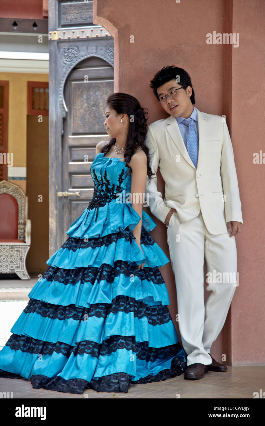First date and awkward interaction when boy meets girl Stock Photo - Alamy