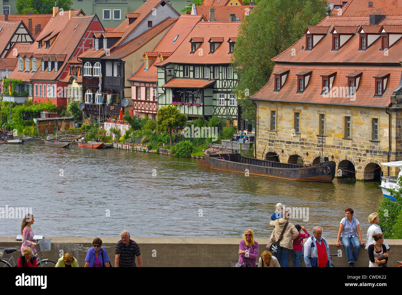Bamberg, UNESCO World Heritage site, Little Venice , Regnitz river, Old ...