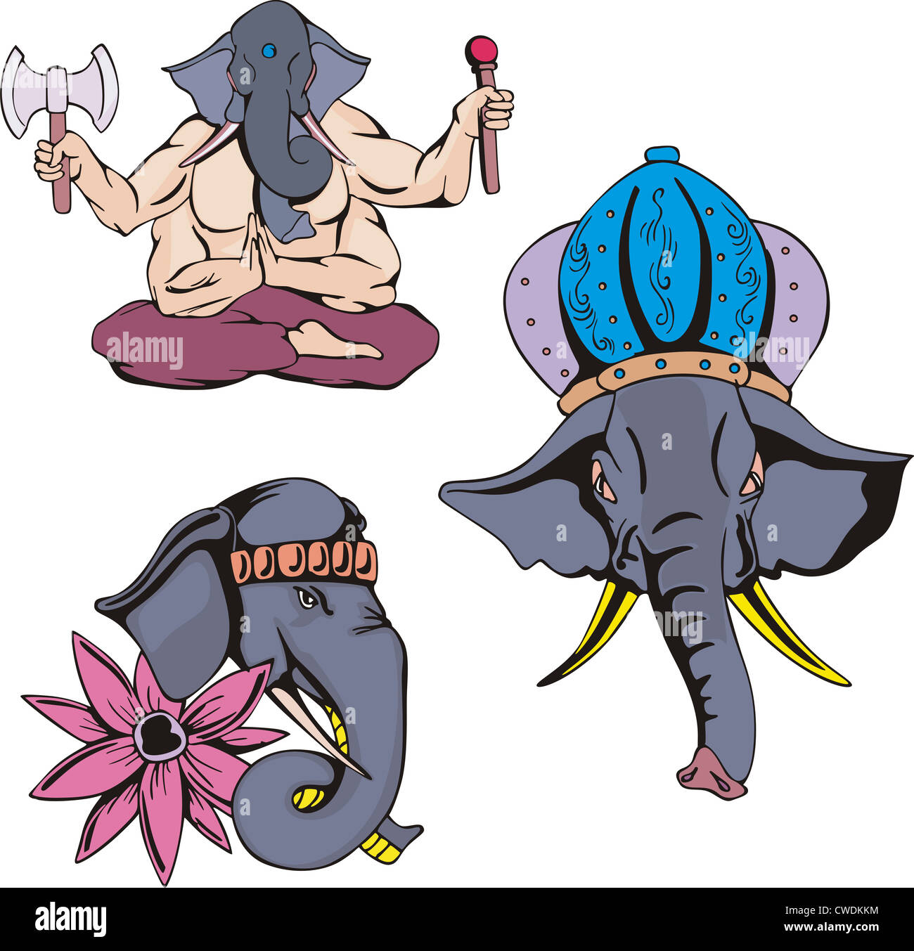 Ganesha elephants hi-res stock photography and images - Alamy