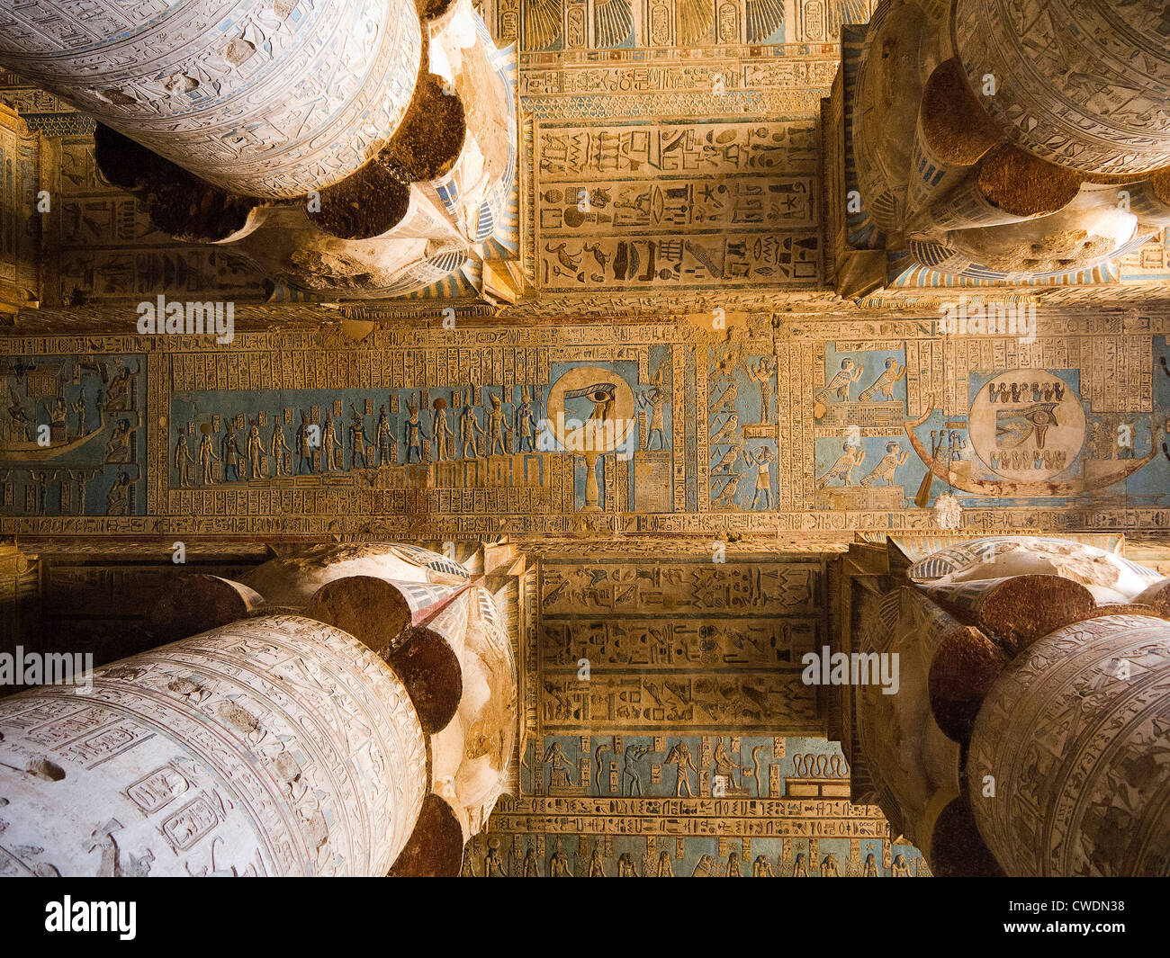 Temple at Denderah near Luxor dedicated to Hathor which was a graeco ...