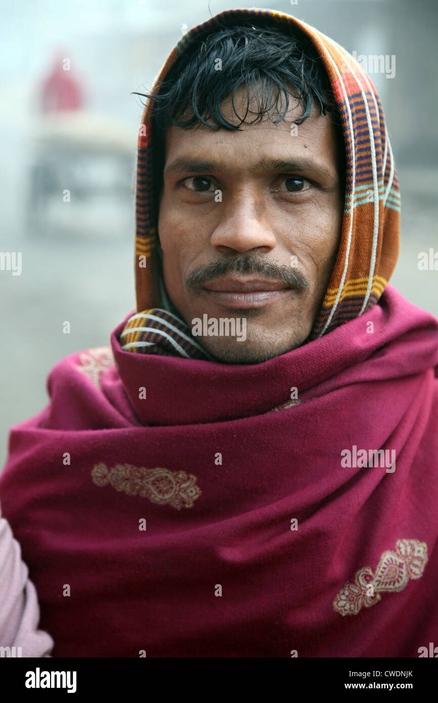 Portrait of a day laborer January 14, 2009 in Kolkata, India Stock ...