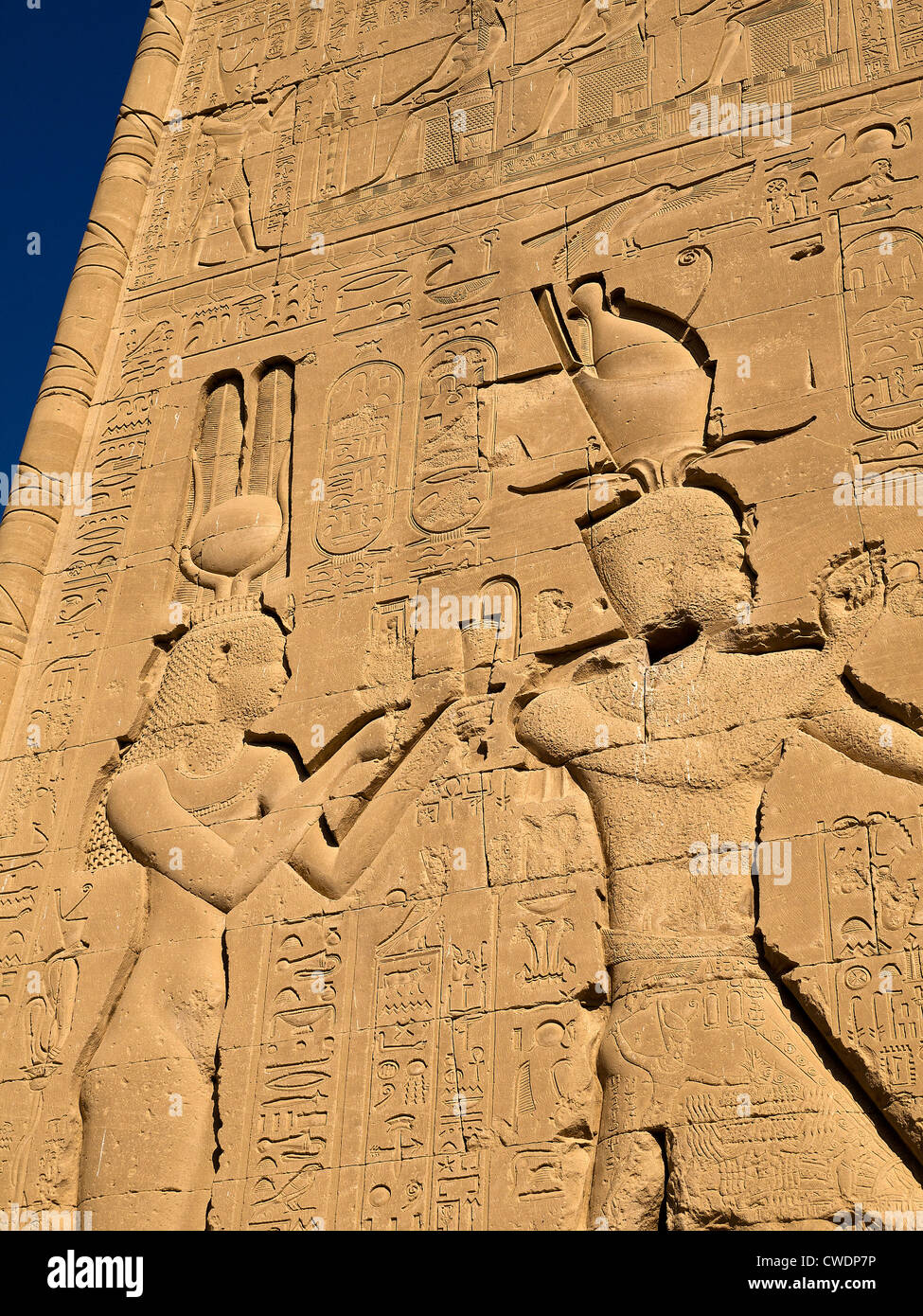 Temple at Denderah near Luxor dedicated to Hathor which was a graeco ...