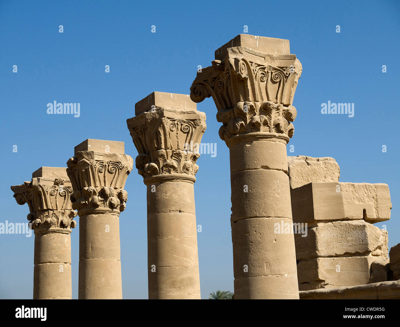 Temple at Denderah near Luxor dedicated to Hathor which was a graeco ...