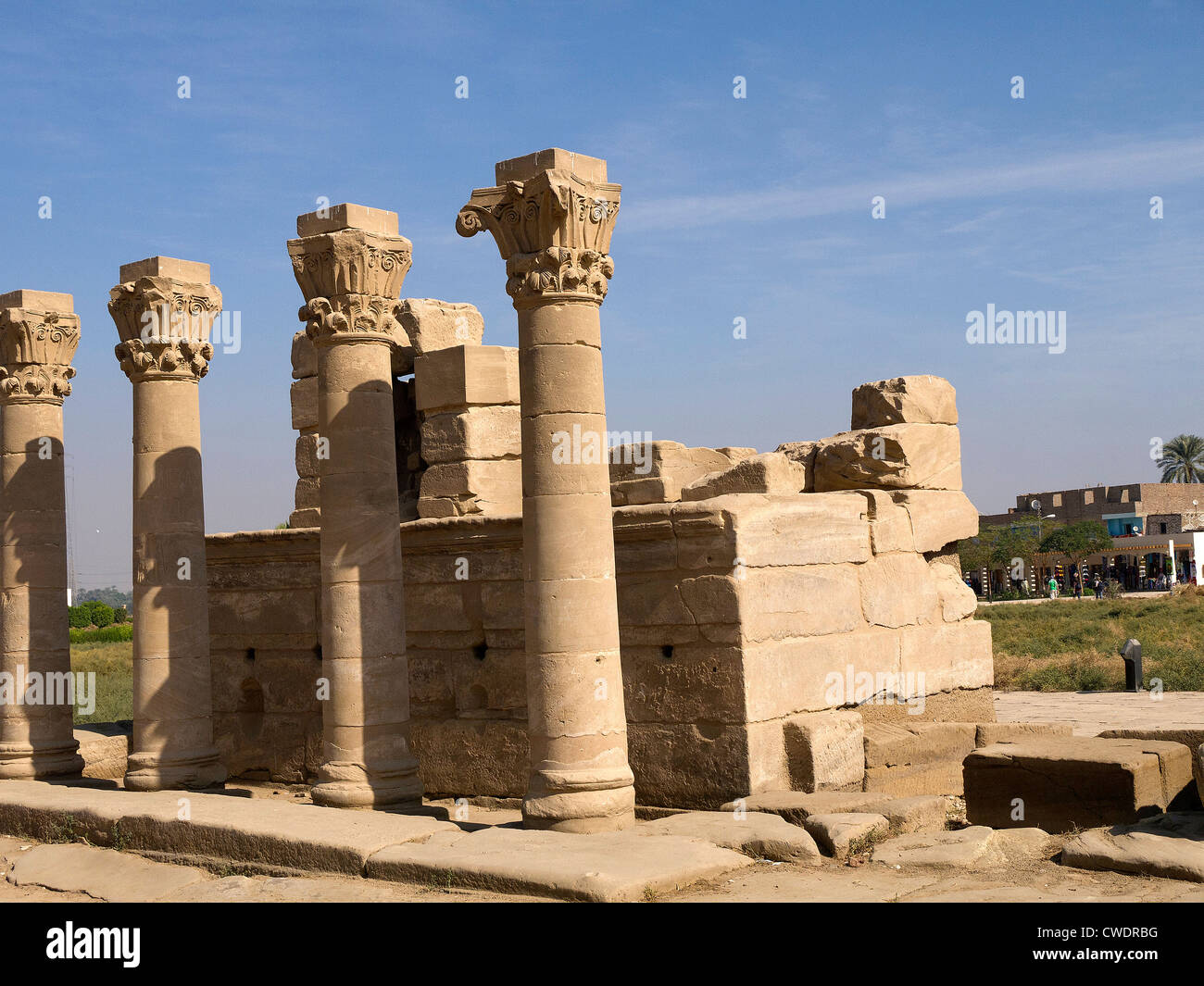 Temple at Denderah near Luxor dedicated to Hathor which was a graeco ...