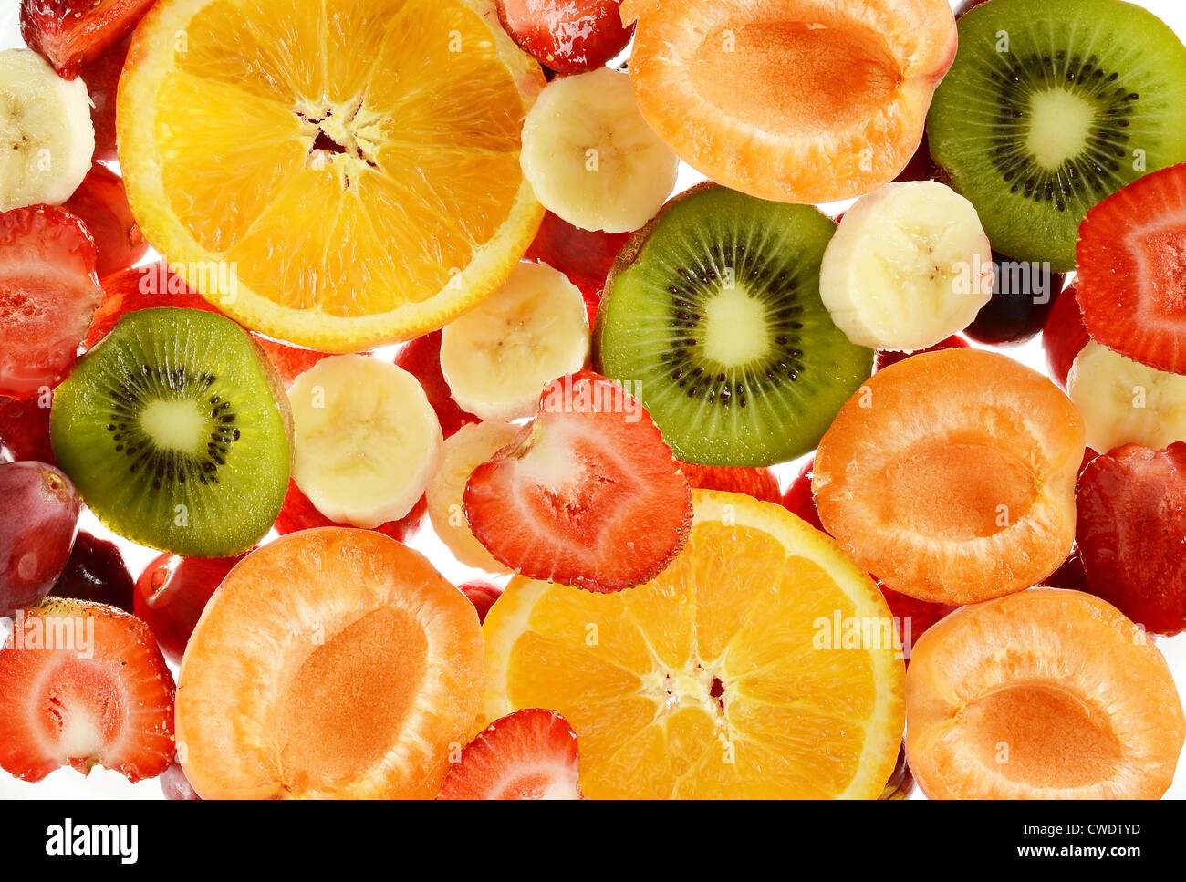 Composition with variety of fruits Stock Photo - Alamy