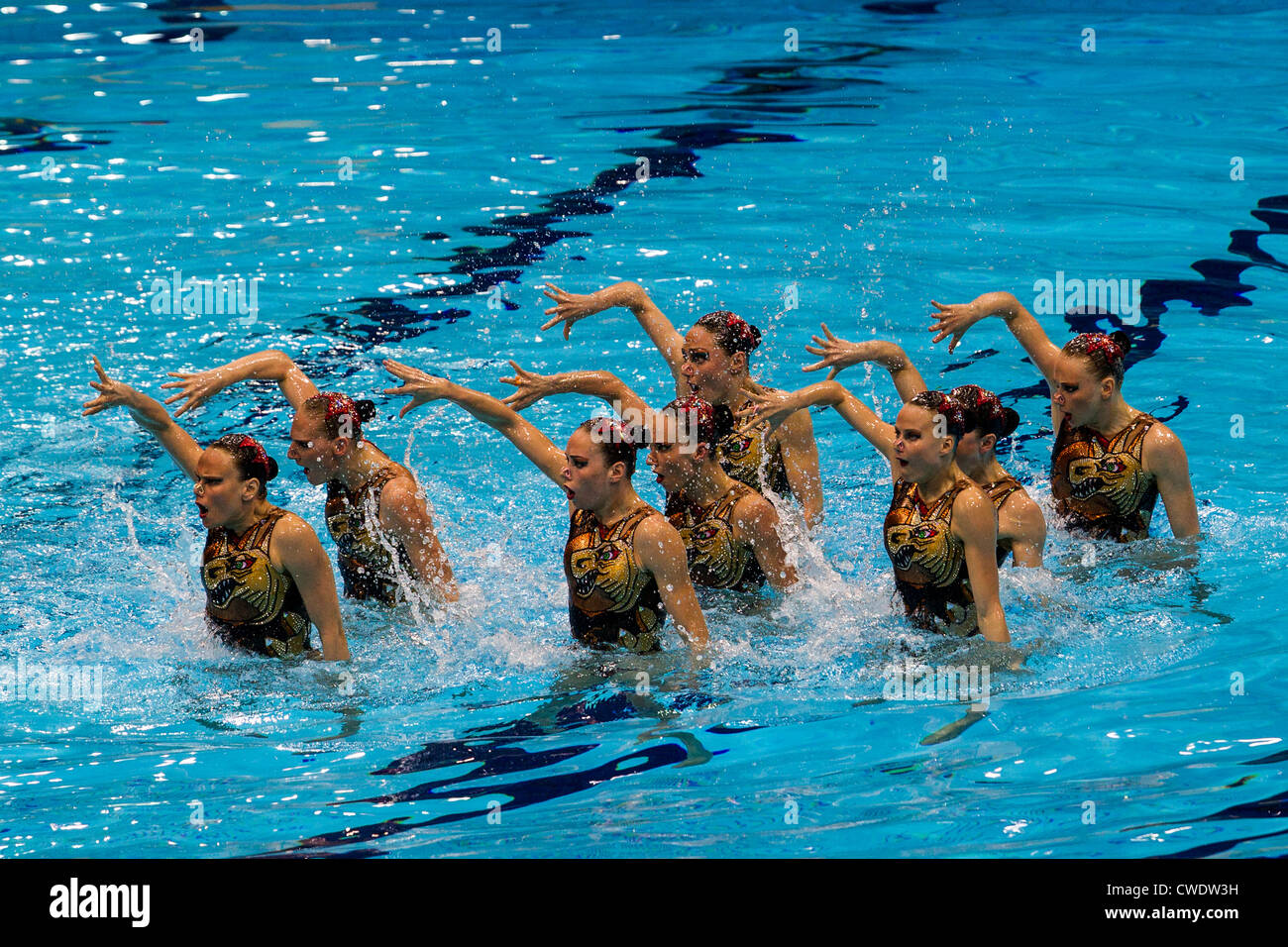 Synchronized swimming and olympics 2012 hi-res stock photography and ...