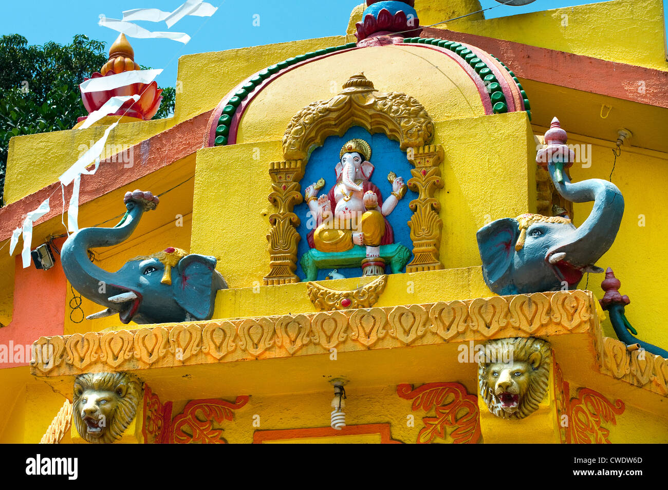 Saraswati Hindu Temple, Verem, Goa, India Stock Photo - Alamy