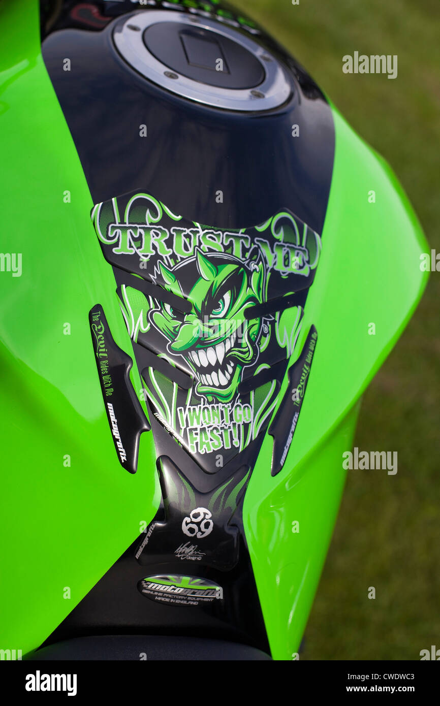 Customized Motor bike fuel tanks Advertising Monster Devil "Trust me ...