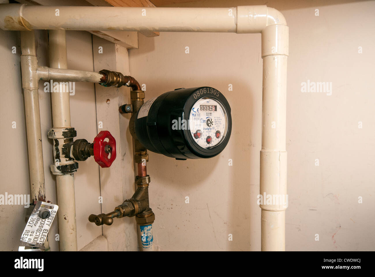 Newly installed water meter Stock Photo - Alamy