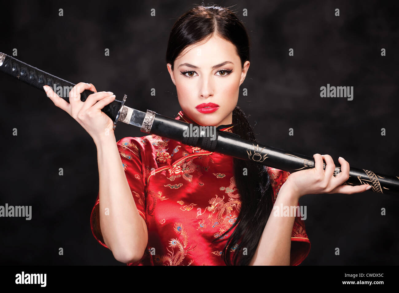Woman with katana hi-res stock photography and images - Alamy
