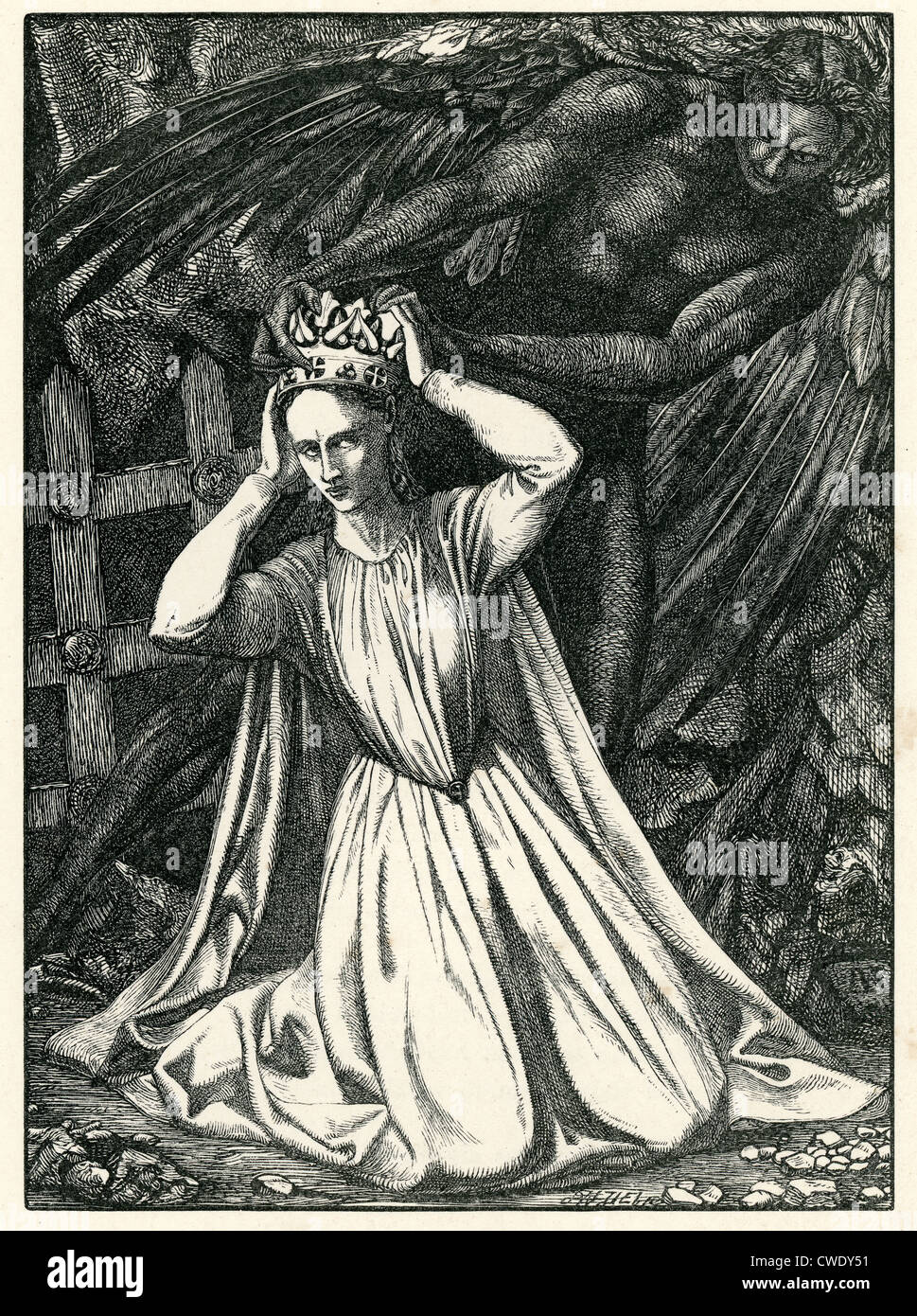 A Dream by H H Armstead. A Princess is haunted by a demon or angel ...