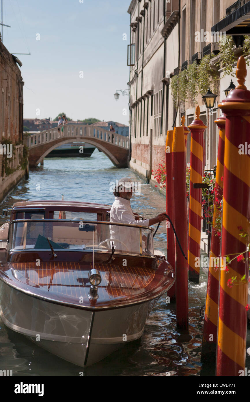 Speedboat, Venice, Italy Stock Photo - Alamy