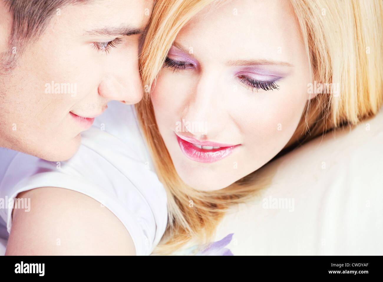 Close up of a young couple in love Stock Photo - Alamy