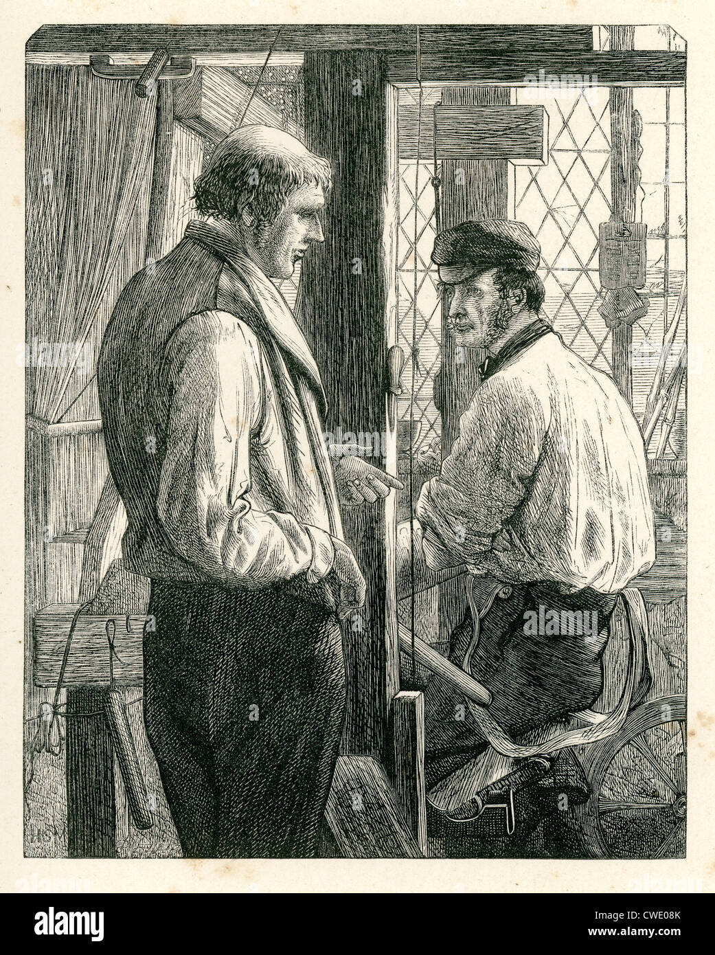 The two weavers, by H S Marks Stock Photo - Alamy