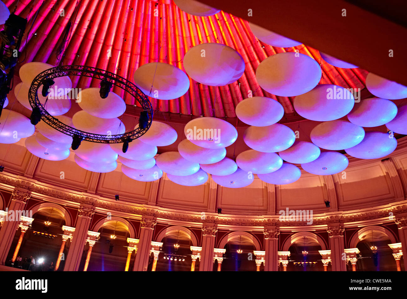Albert Hall Interior London Uk Stock Photo - Alamy