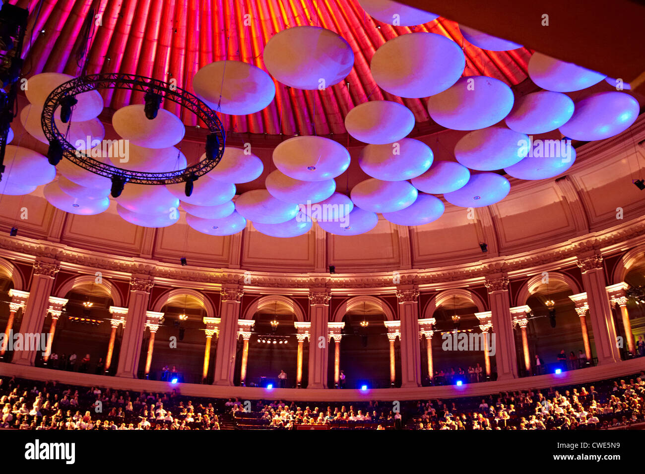 Albert Hall Interior London Uk Stock Photo - Alamy