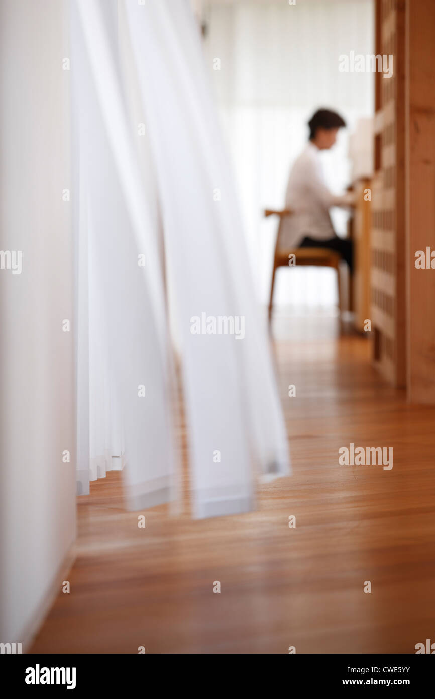 Person Sitting On Chair Stock Photo - Alamy
