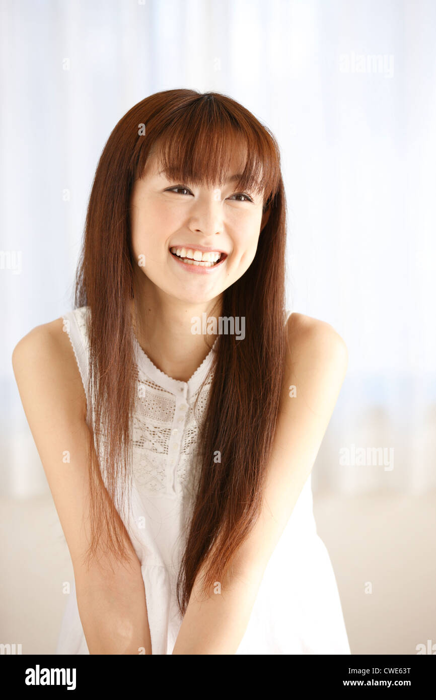 Cheerful Japanese Woman, Portrait Stock Photo - Alamy