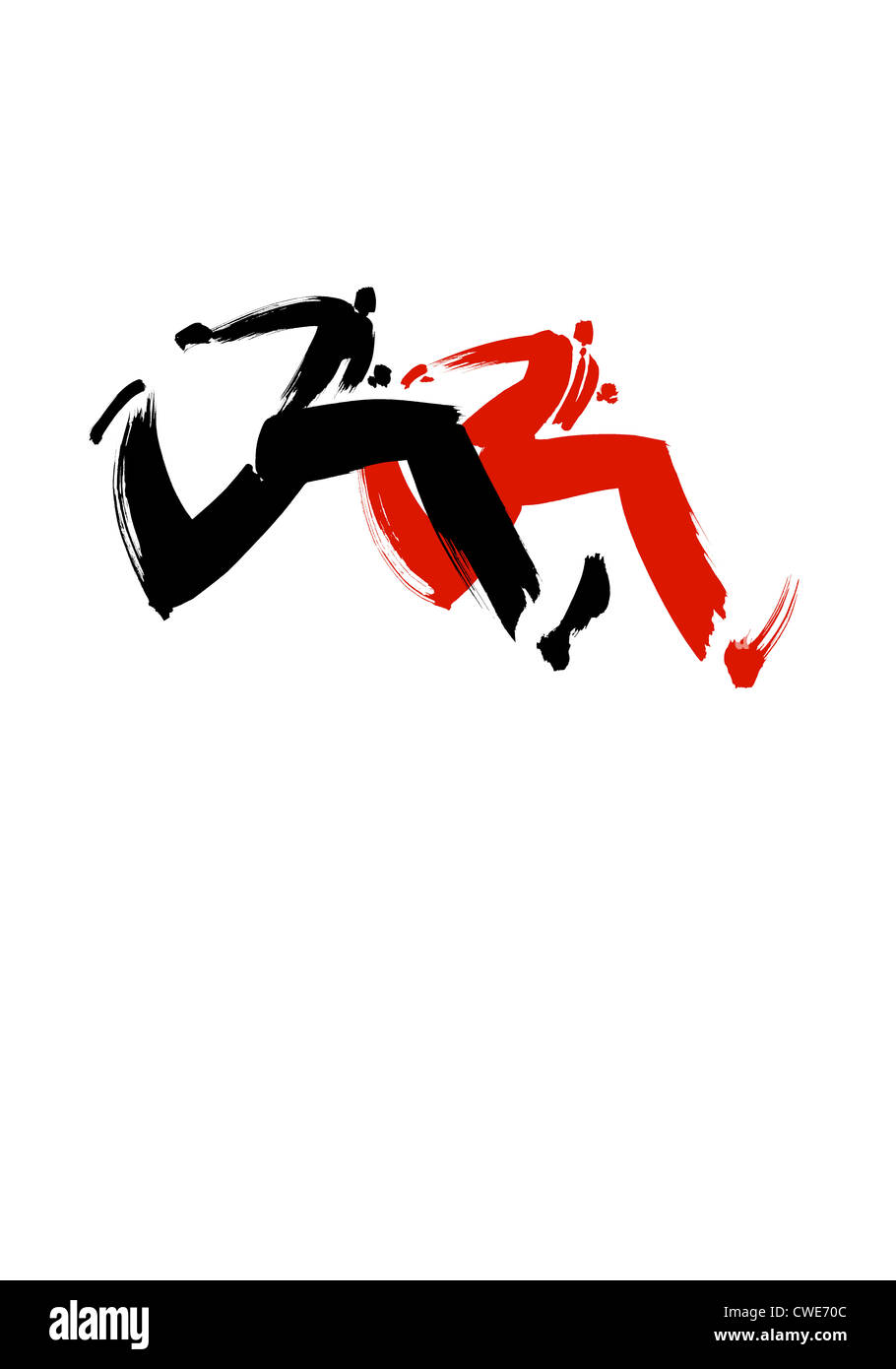 Competition Between Two Racers Stock Photo - Alamy