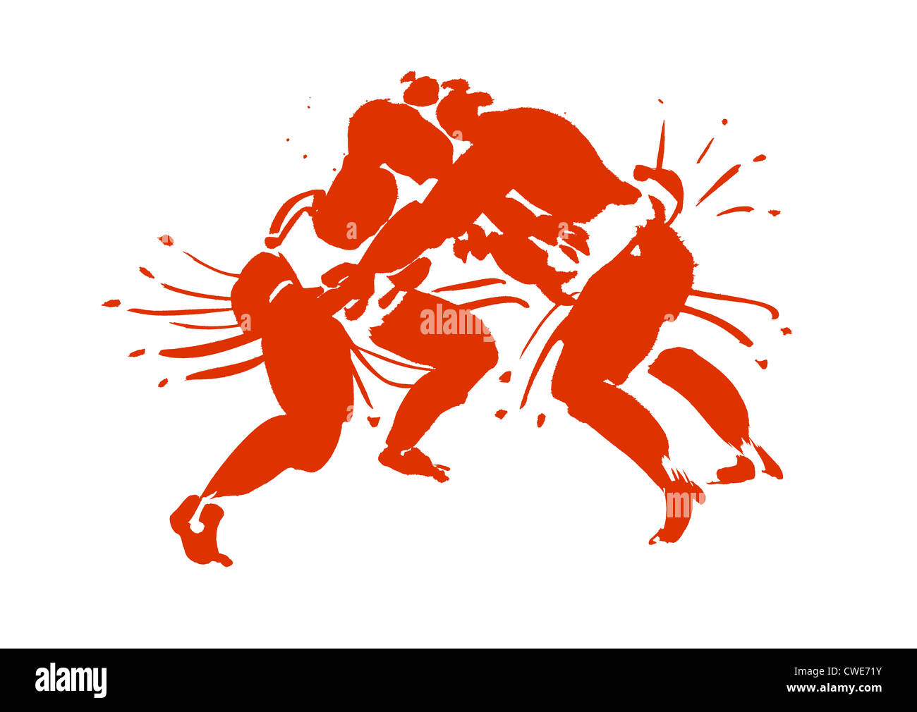 Sumo wrestler side view Cut Out Stock Images & Pictures - Alamy