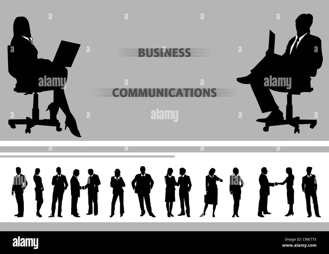 Illustration Of Business Communications Stock Photo - Alamy