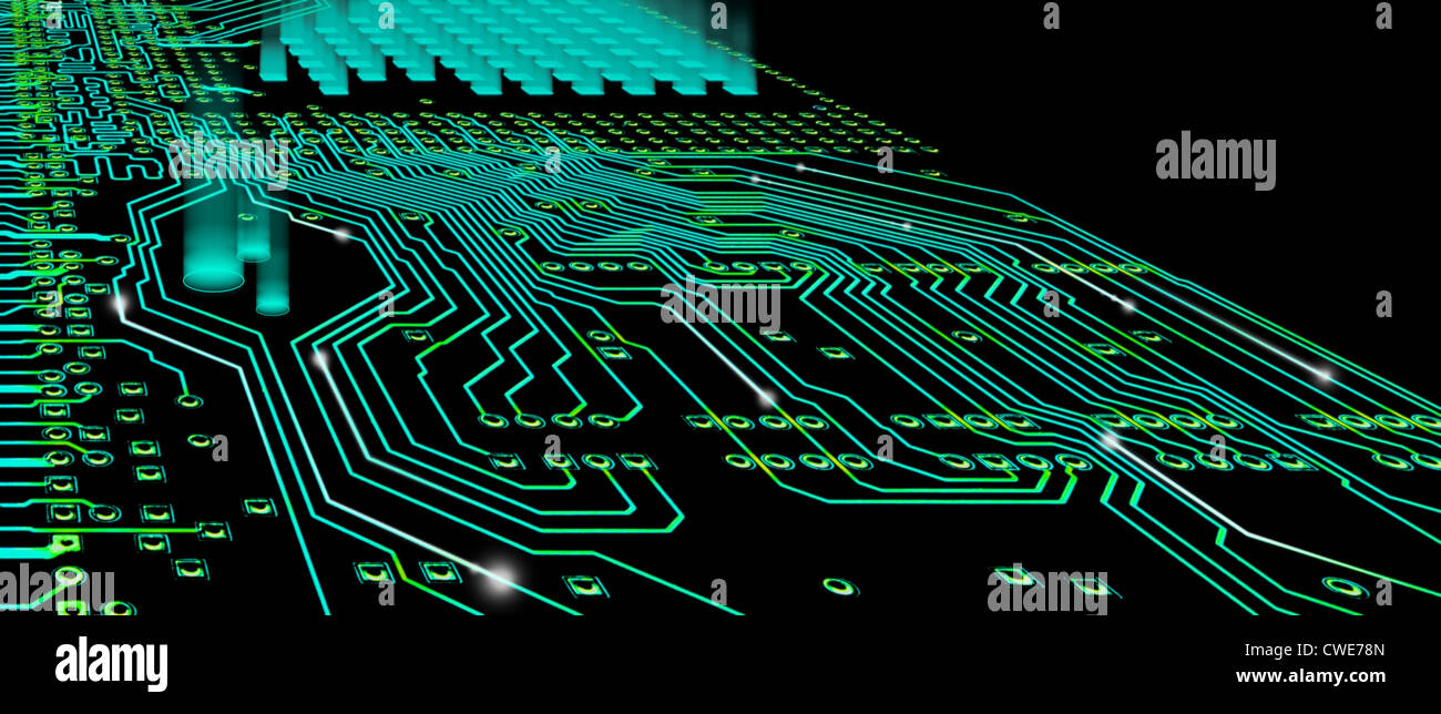 Computer Chip Structure Stock Photo - Alamy