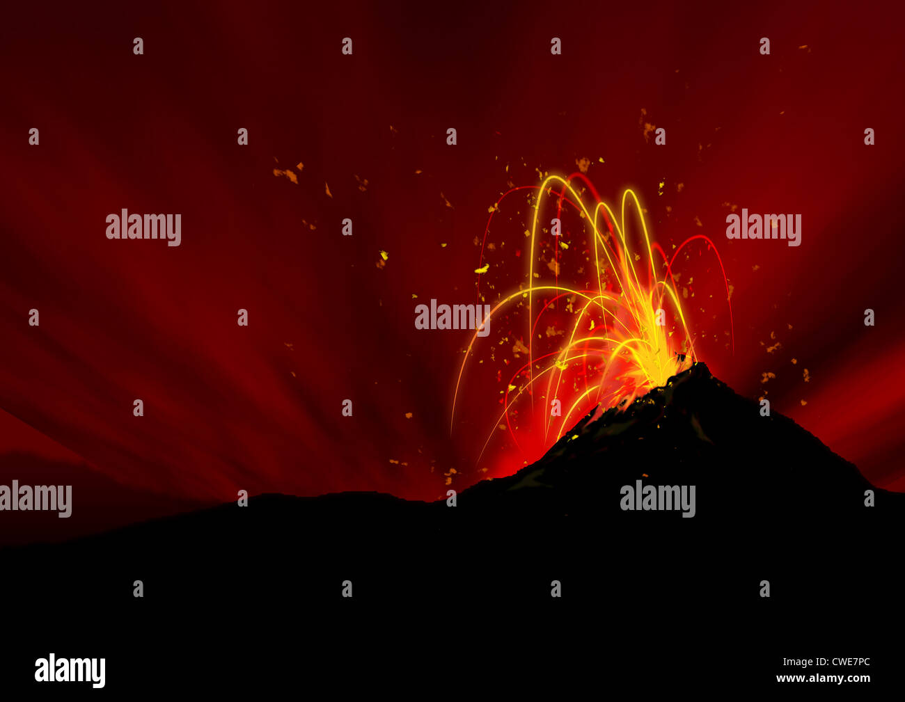 Composite volcano erupting hi-res stock photography and images - Alamy